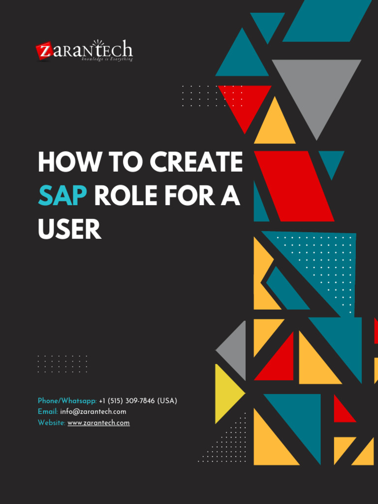 Create SAP Role for Users Guide | PDF | Software | Computing