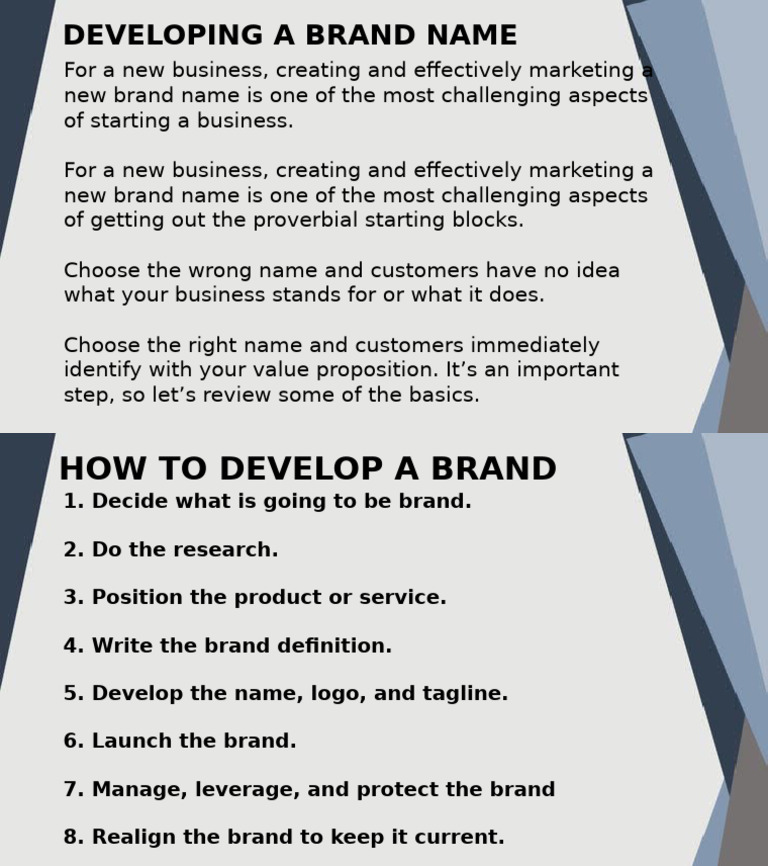 Brand Name Development Guide | PDF