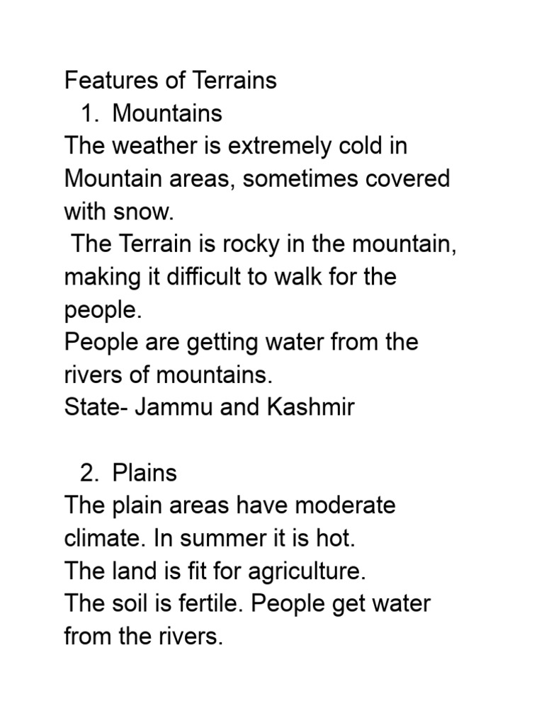Key Terrain Features of India | PDF
