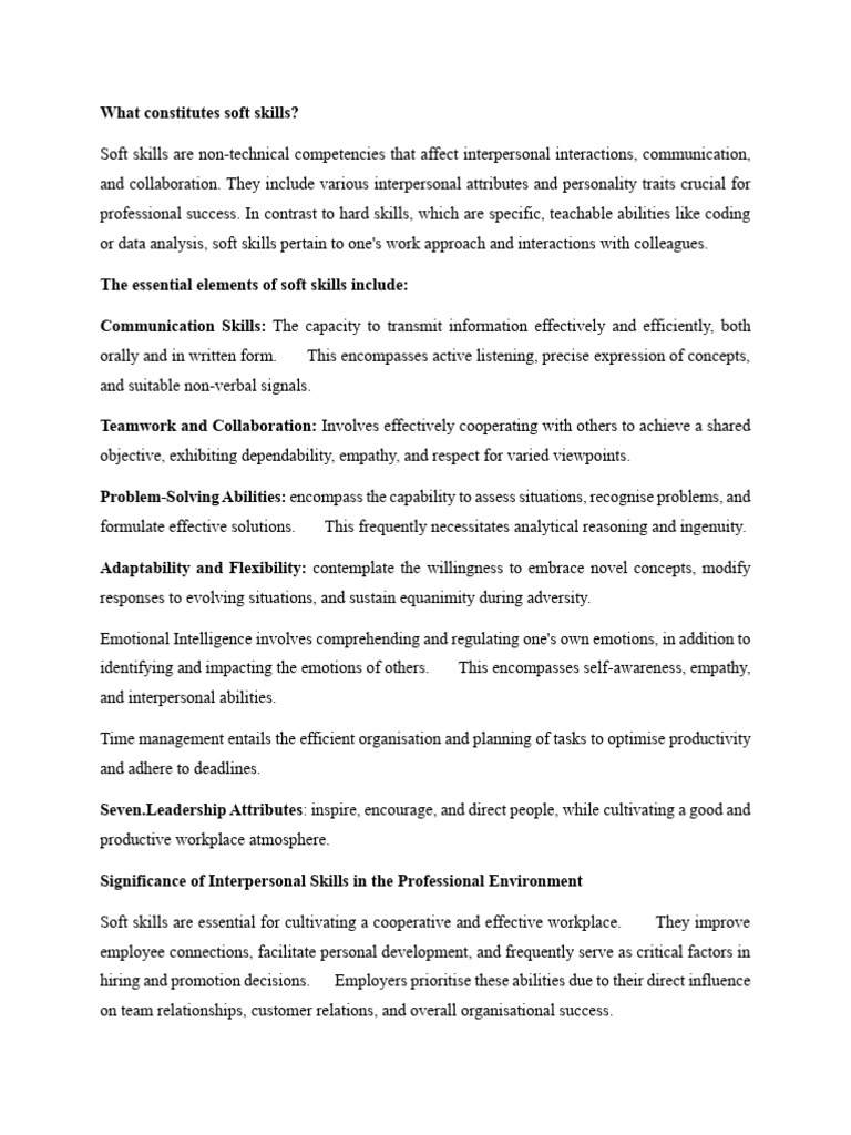 Soft Skills Introduction | PDF | Nonverbal Communication | Communication