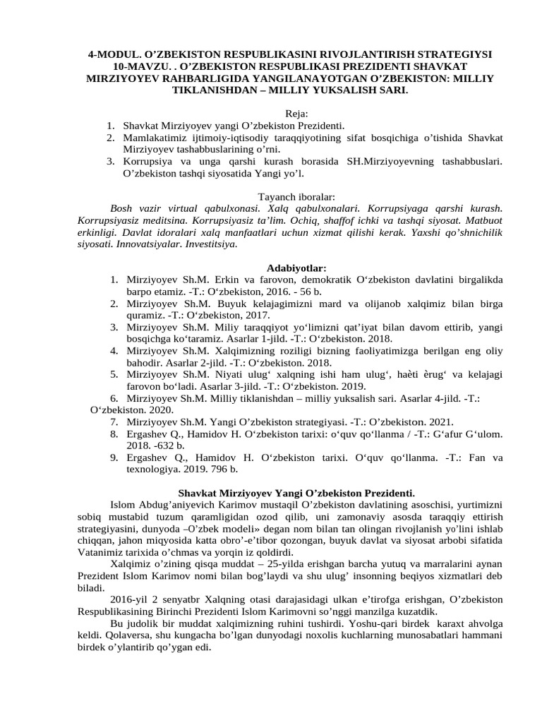 4 Seminar Mavzu | PDF