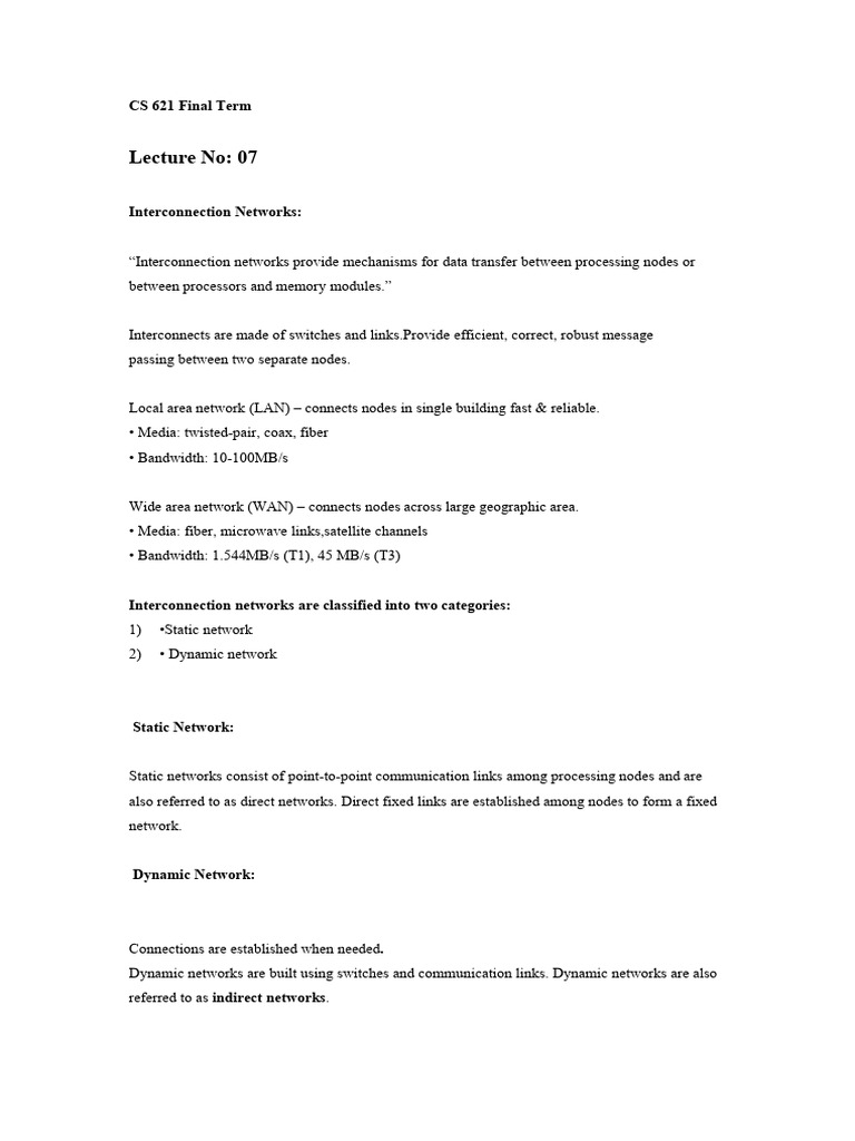 Interconnection Networks Overview | PDF | Graphics Processing Unit ...