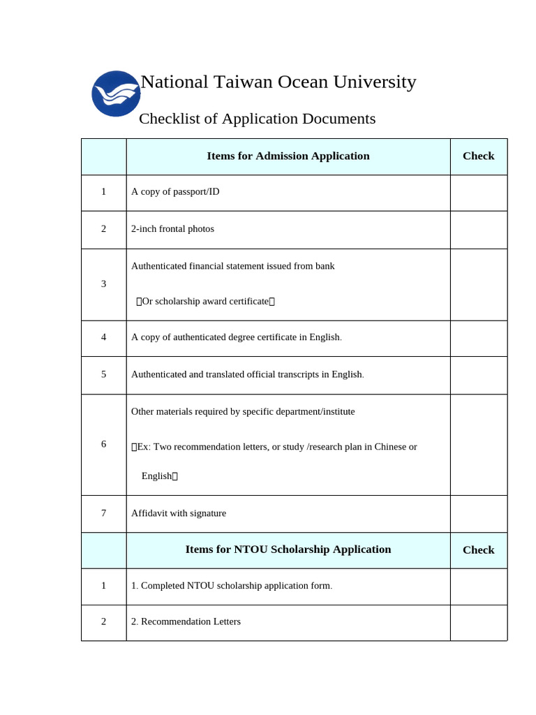 Checklist | PDF