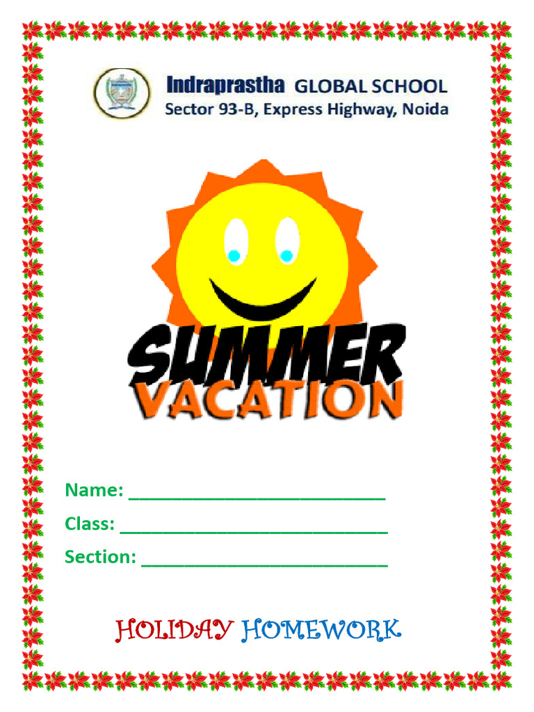 Summer Holiday Homework Guide | PDF