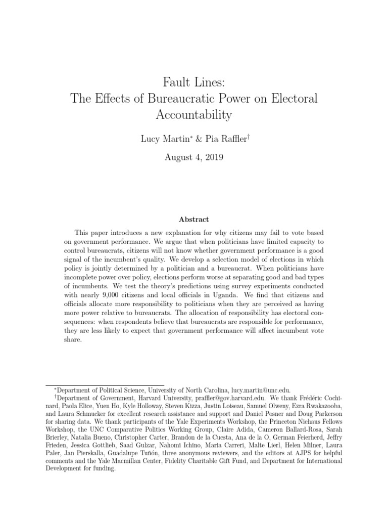 Martin Raffler Fault-lines | PDF | Accountability | Bureaucracy