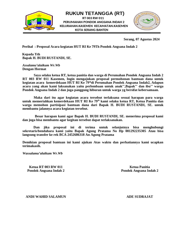 Proposal H. BUDI RUSTANDI | PDF