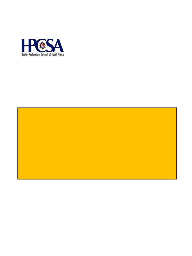 HPCSA Registered Counsellor Guidelines | PDF | Psychology | Psychosocial