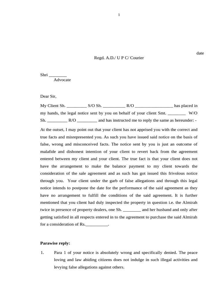 Reply to Notice | PDF | Common Law | Private Law