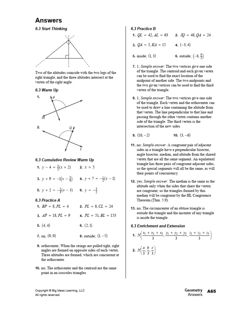 Unit:06 Common Core Math 6.1 Assessment Solution | PDF | Triangle | Euclidean Plane Geometry