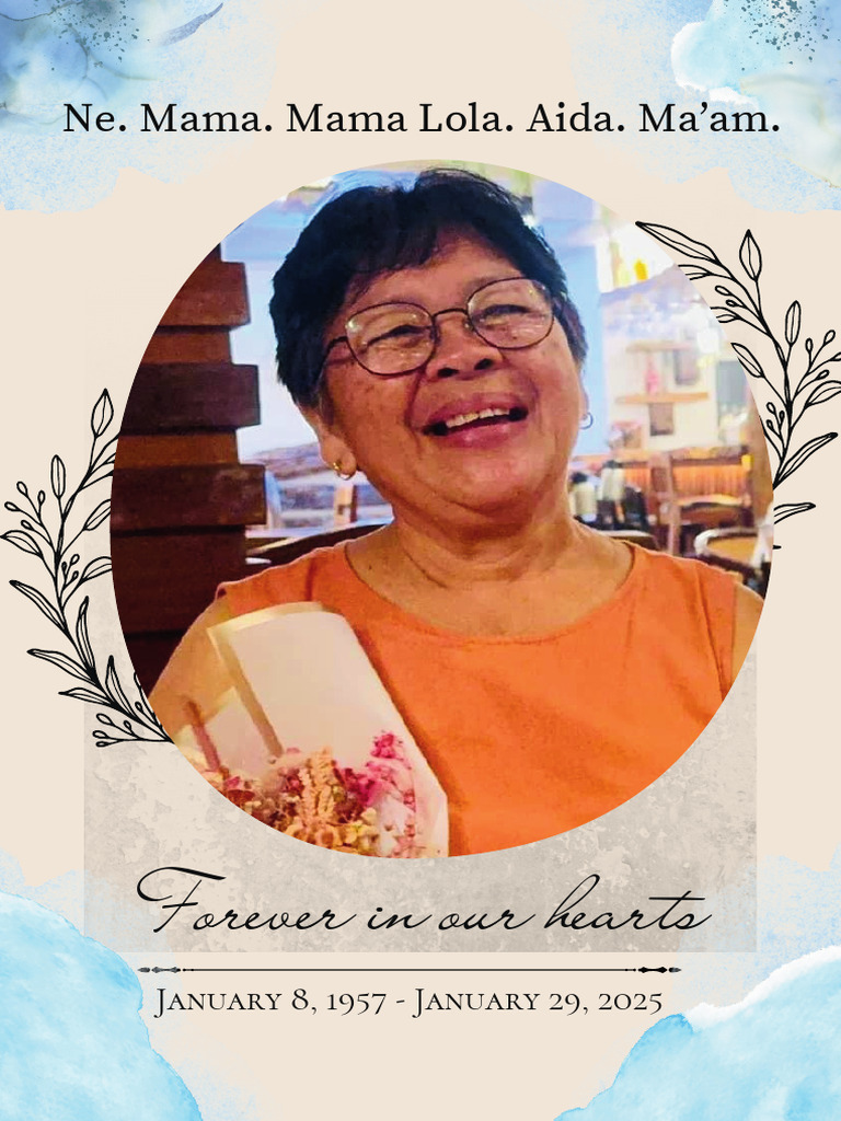 Ne. Mama. Mama Lola. Aida. Ma'am.: Forever in Our Hearts | PDF