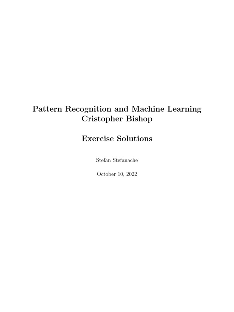 PRML Solution Manual-2 | PDF | Normal Distribution | Probability Density Function
