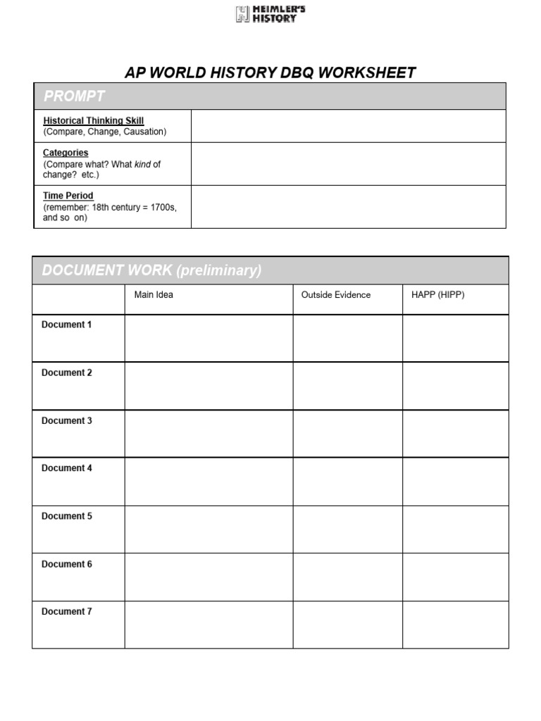 H Heimler WHAP DBQ | PDF