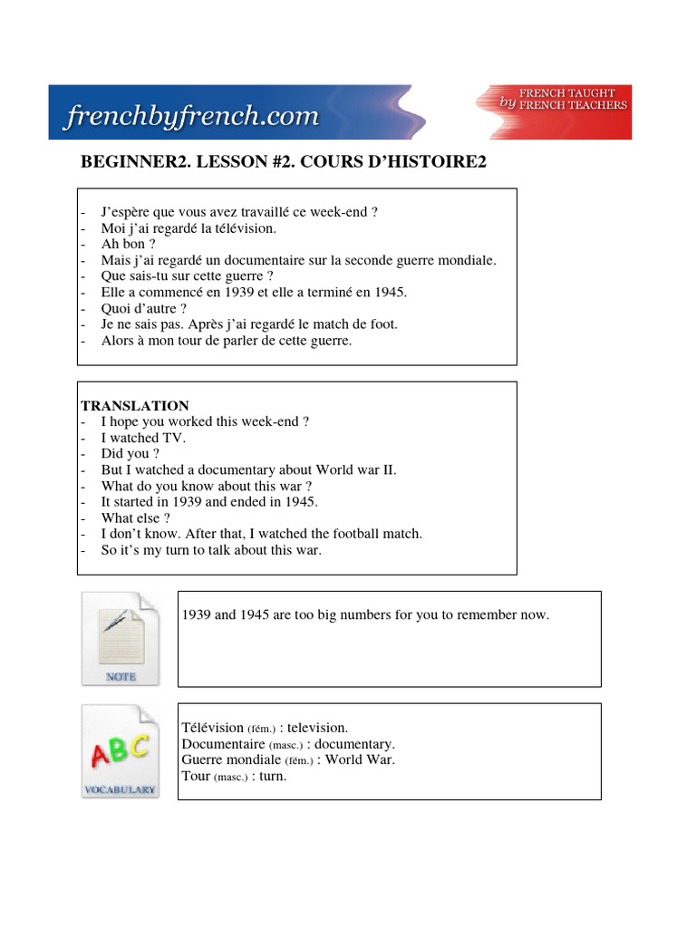 Beginner2 Lesson2 | PDF