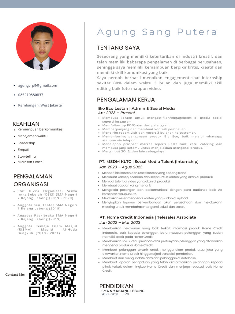 CV Agung Sang Putera SOSMED | PDF