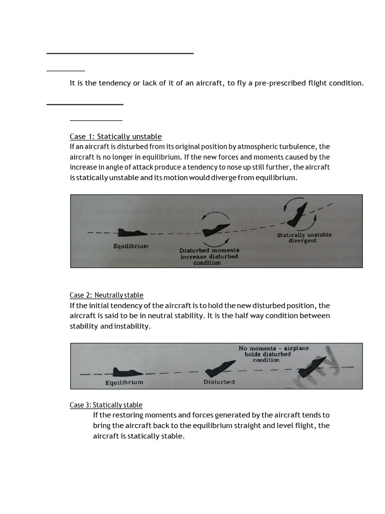 Understanding Aircraft Stability Types | PDF | Aircraft | Mechanics