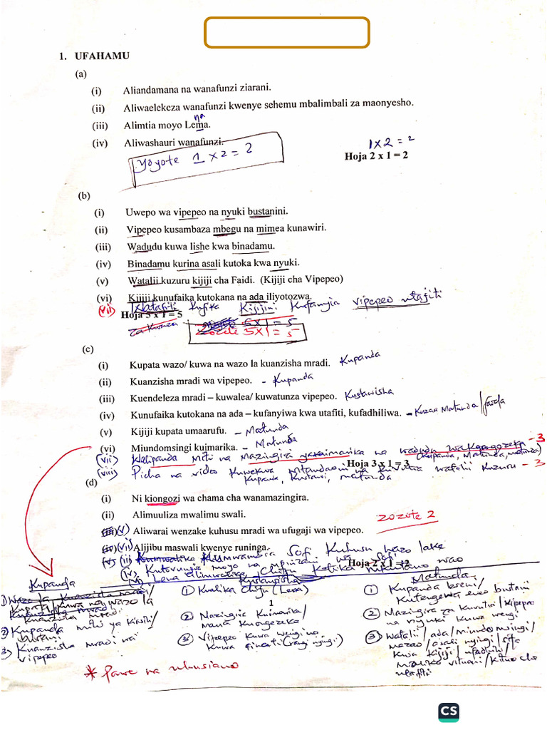 Kiswahili P2 MS | PDF