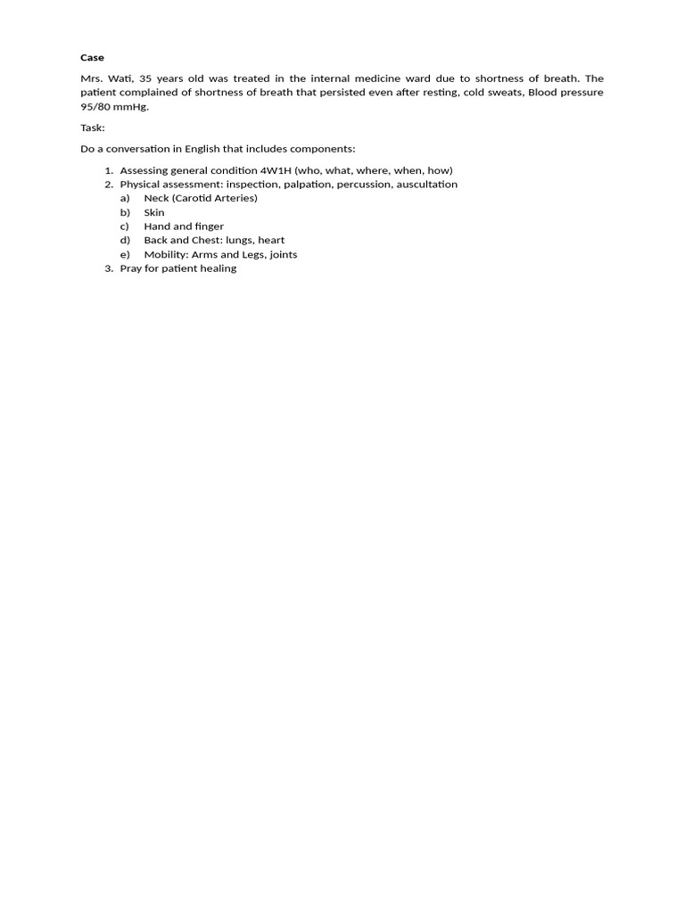 Kasus & Panduan Untuk Penguji Dan Probandus Osce Sl Efn | PDF ...