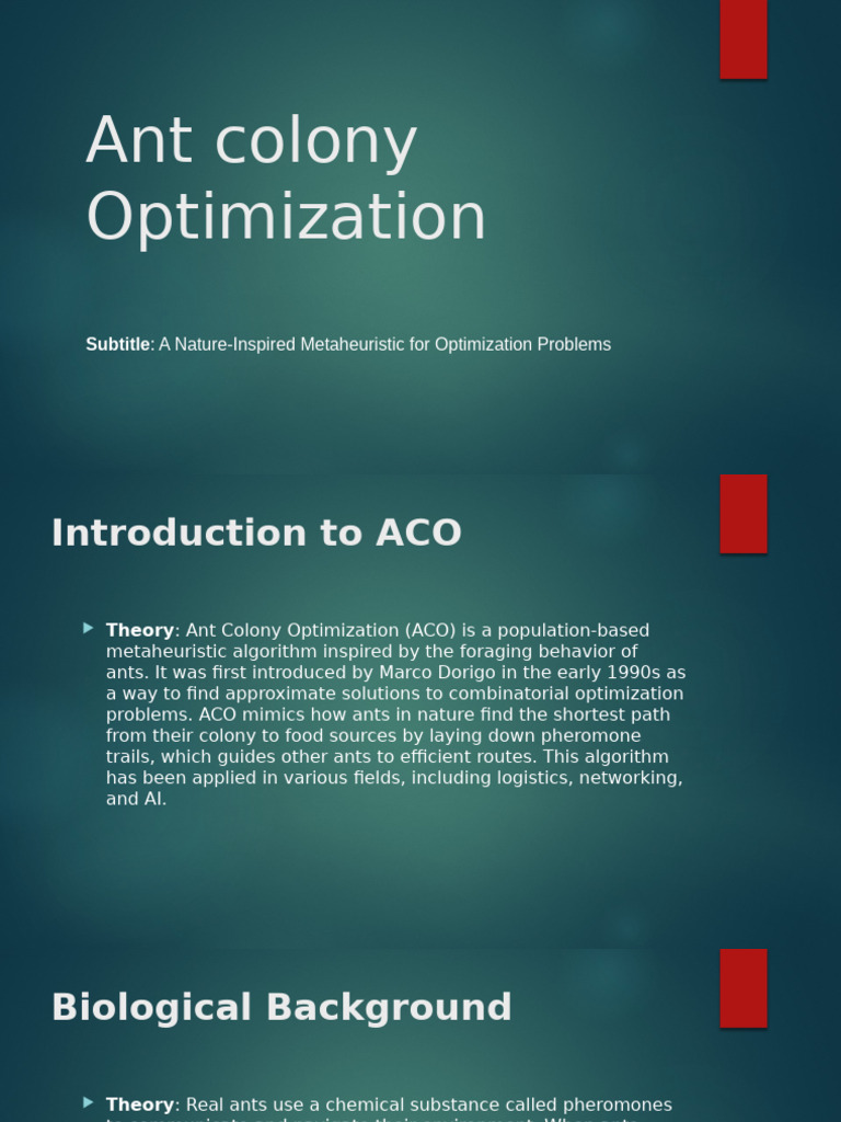 Ant Colony Optimization | PDF | Algorithms | Computer Science