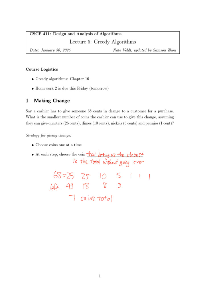 Lec 5 Inclass | PDF | Computational Science | Algorithms And Data Structures