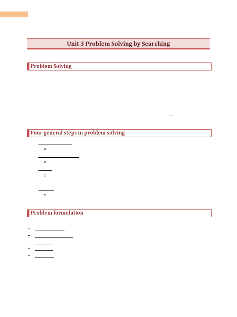 AI - Unit - 3 - Problem Solving by Searching | PDF | Algorithms And Data Structures ...
