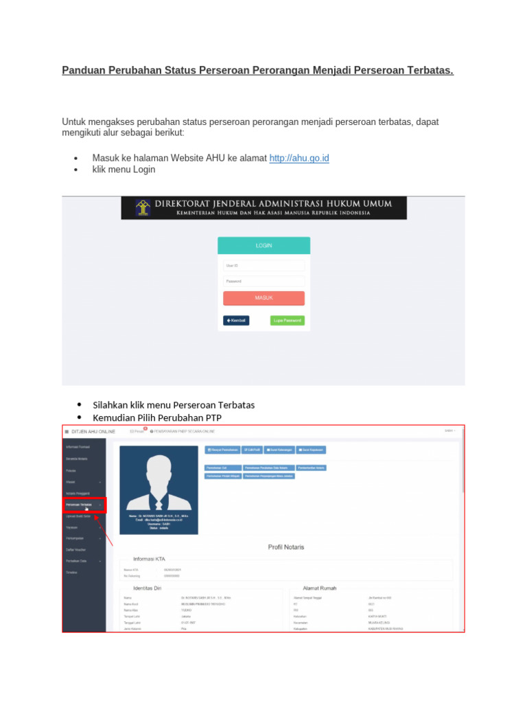 Panduan Perubahan Status Perseroan | PDF