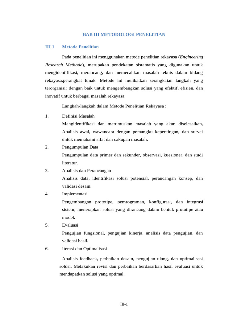 Draft - Laporan Bab 3 | PDF