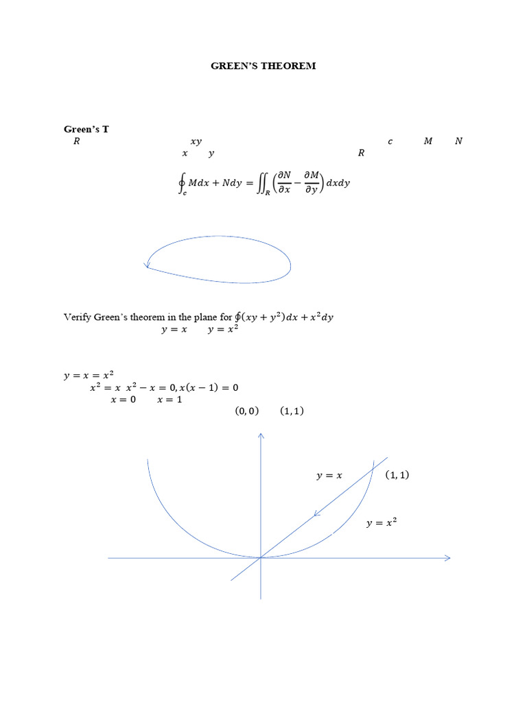 Greens Theorem | PDF | Geometry | Mathematics