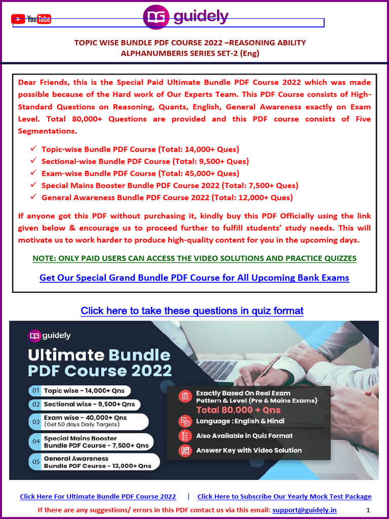 Alphanumeric Series Set - 2 (Prelims) | PDF | Qr Code | Linguistics