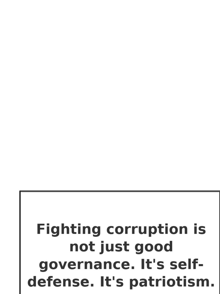 Fighting Corruption is Not Just Good Governance | PDF