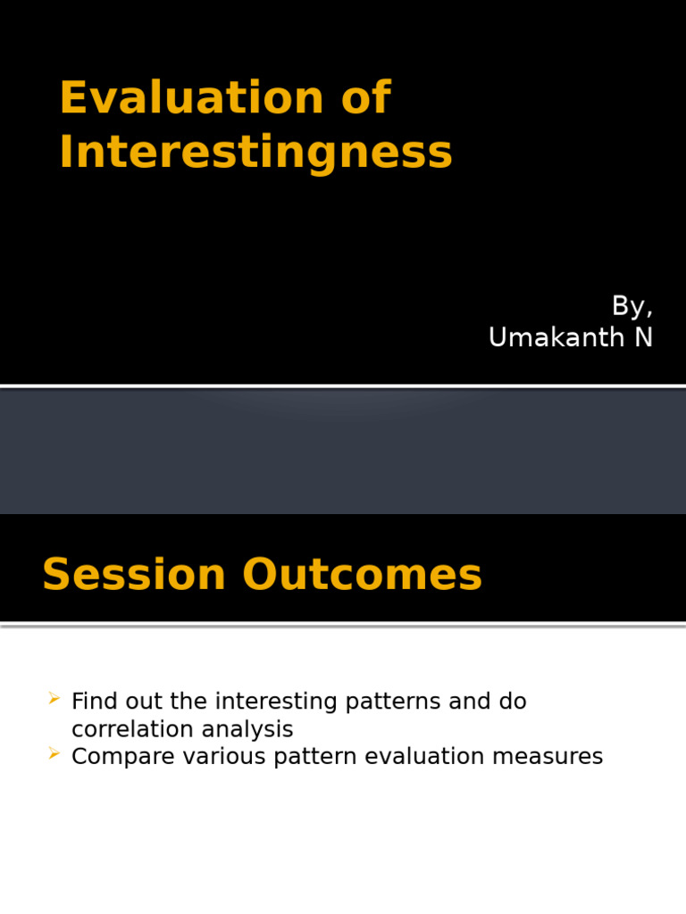 LU12 - Evaluation of Interestingness | PDF | Applied Mathematics | Probability Theory