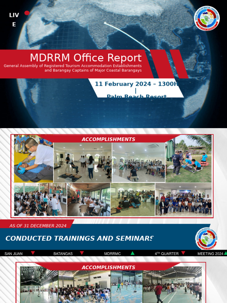2024 MDRRM Office Report Summary | PDF | Risk Management | Occupational Safety And Health