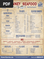 Hook and Reel Menu | PDF | Cajun Cuisine | Food And Drink Preparation