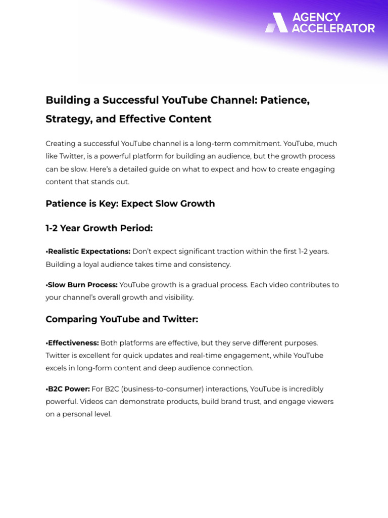 Building A Successful YouTube Channel 2 | PDF | You Tube | Tag (Metadata)
