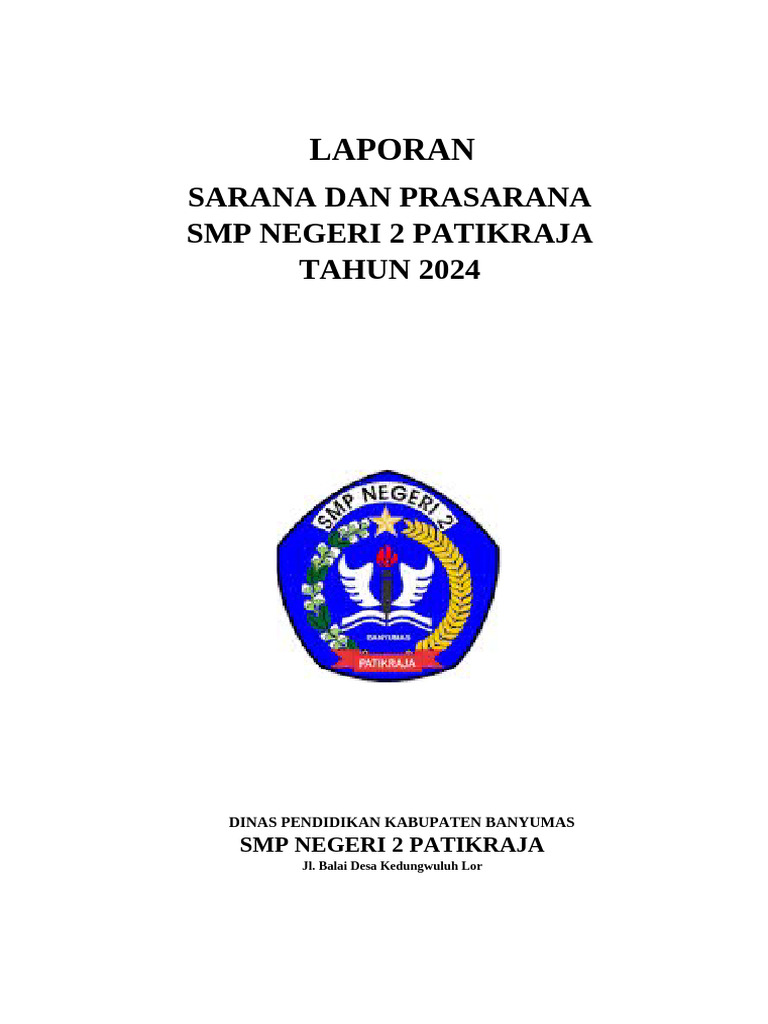 Laporan Sarana Prasarana SMP 2024 | PDF
