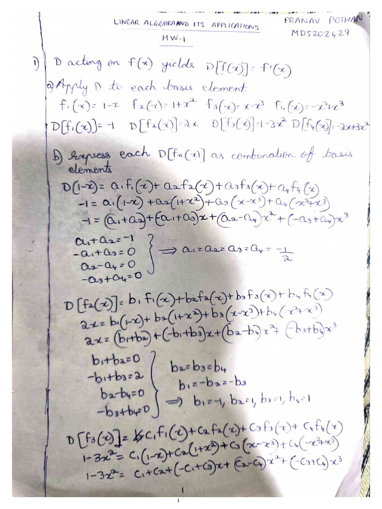 LAA Assignment 1 | PDF