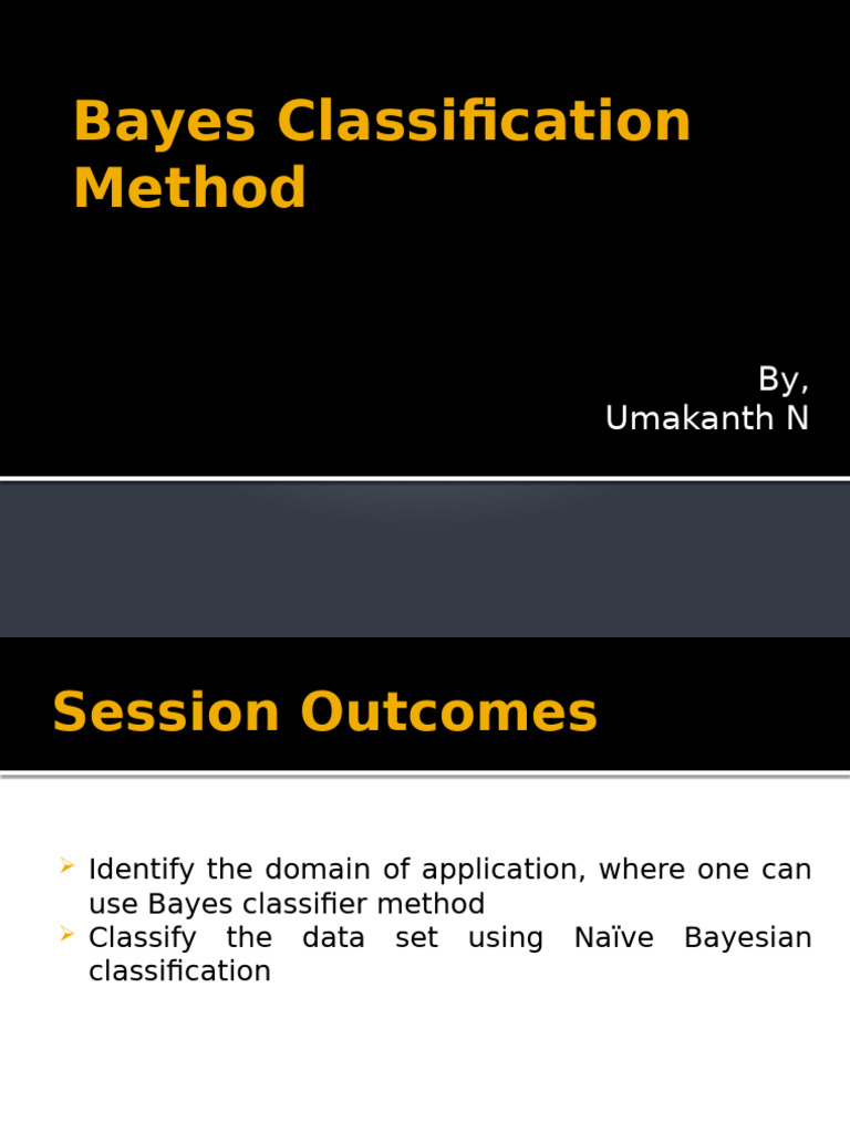 Bayes Classification Method | PDF | Statistical Classification | Bayesian Inference