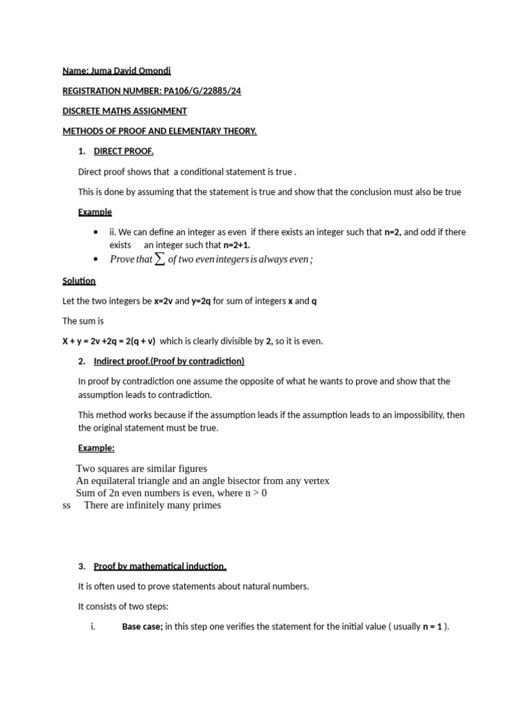 Methods of Proof and Elementary Theory | PDF | Mathematical Proof | Logic