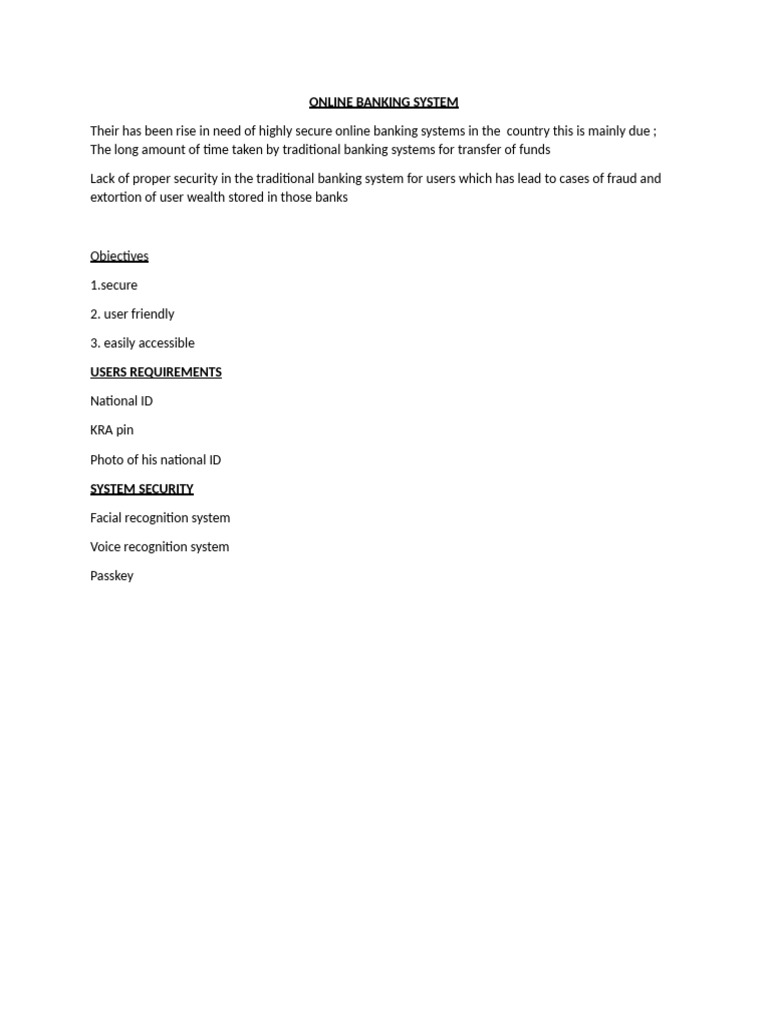 Online Banking System | PDF