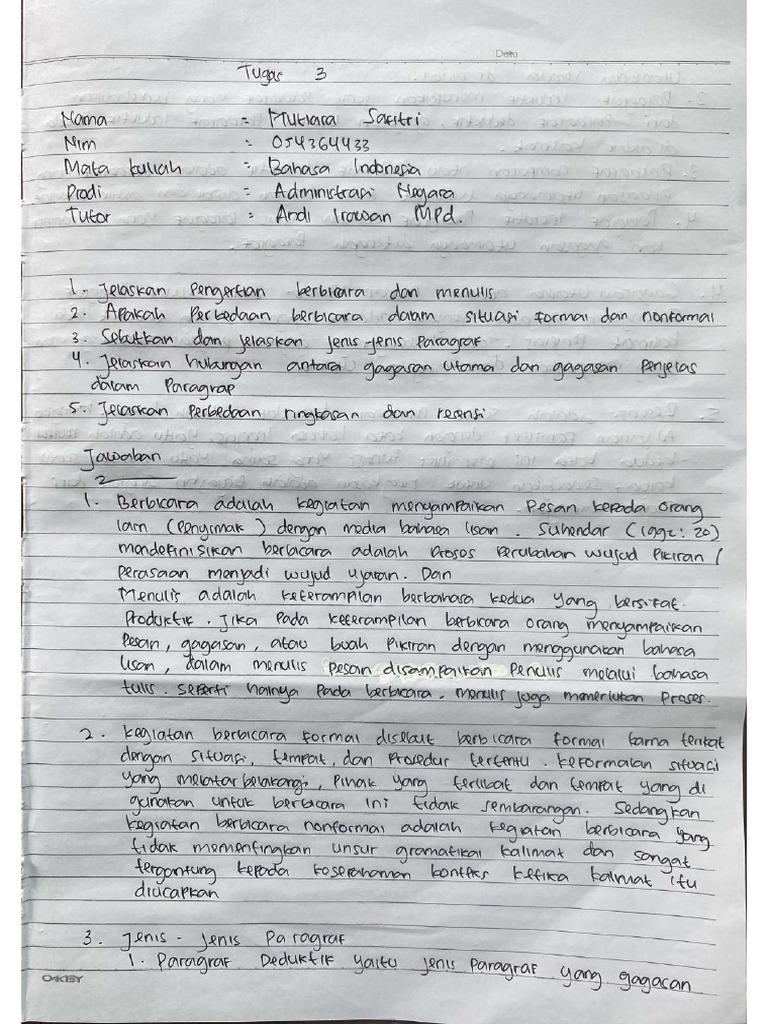 Tugas 3 Bindo Yaya | PDF