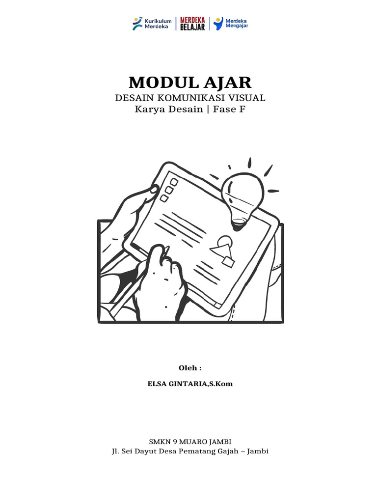 MODUL AJAR Fase F - Karya Desain (Infografis) Oleh Bangun Nugroho | PDF