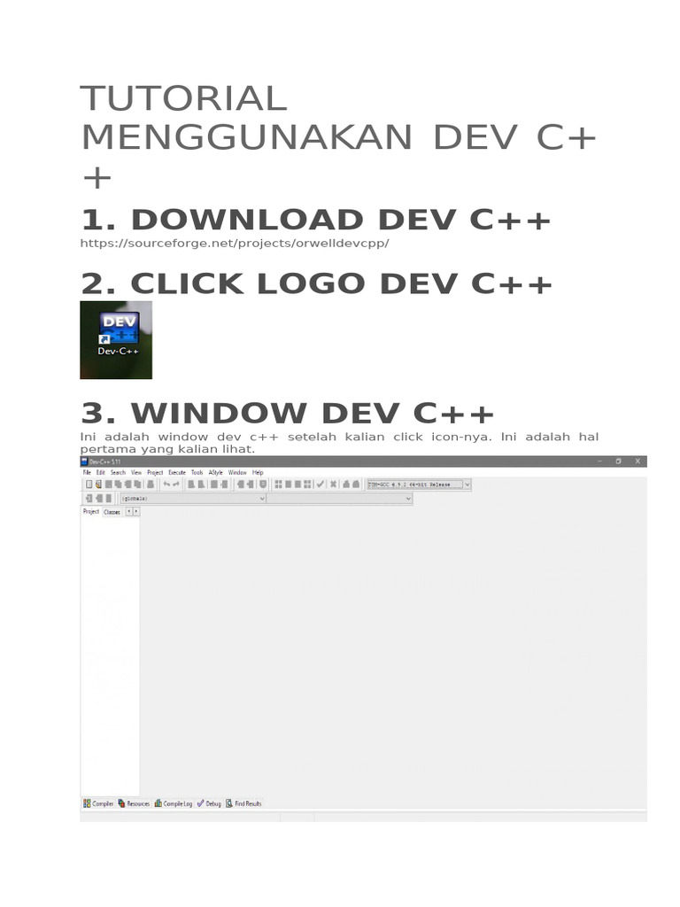 Tutorial Menggunakan Dev C | PDF
