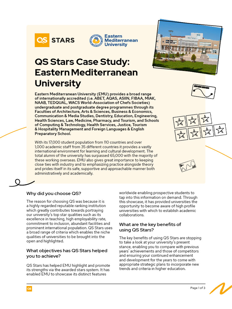 Stars Case Study - Eastern Mediterranean University - 2021 | PDF | University