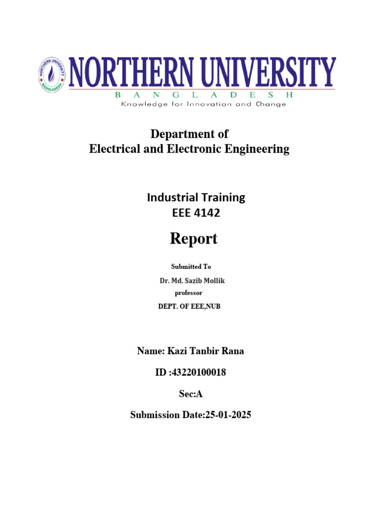 Final Industrial Report | PDF
