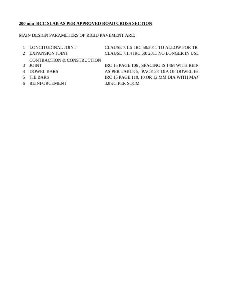 DVC Rigid Pavement Criteria | PDF | Building Technology | Building ...