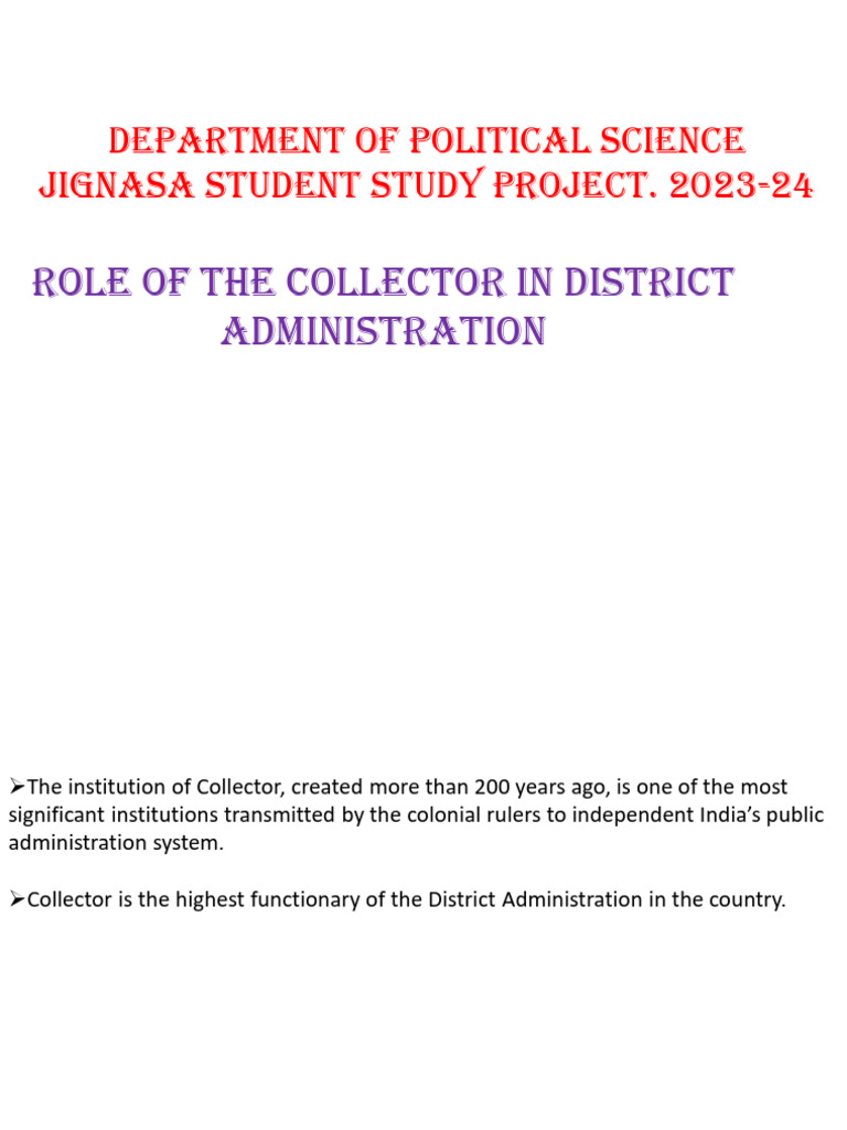 Political Science Project | PDF | Government | Government Of India