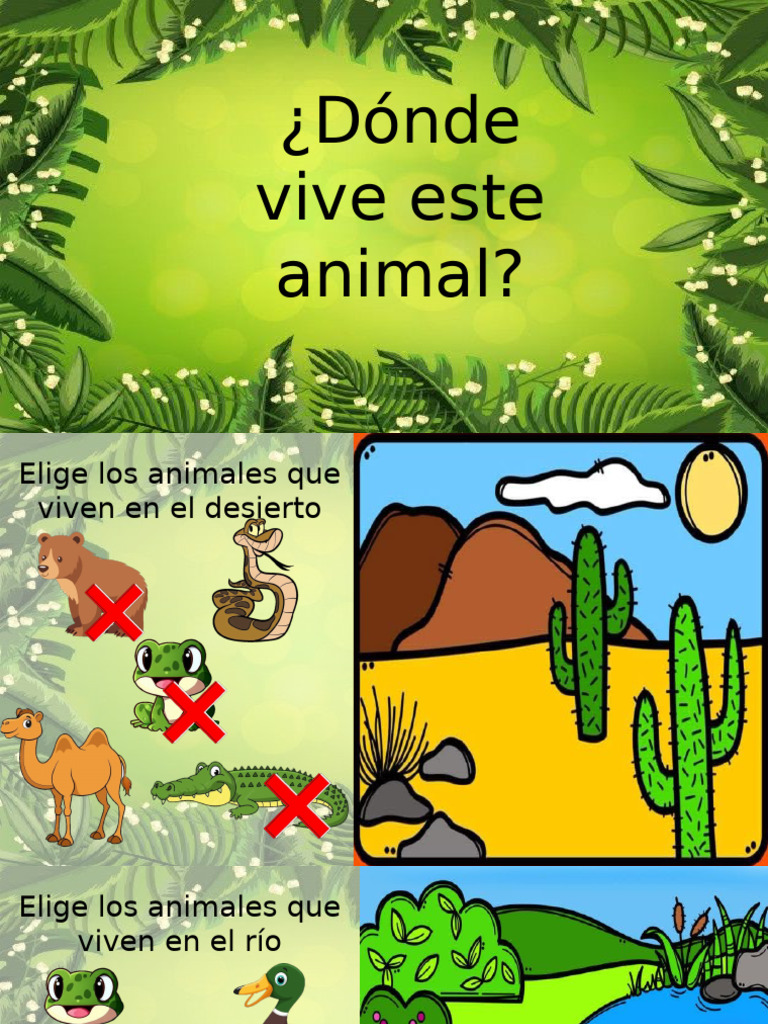 Juego Virtual Habitats Animales | PDF