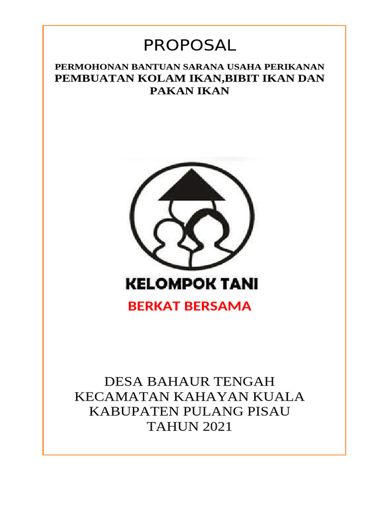 Proposal Kolam Ikan Ipin | PDF