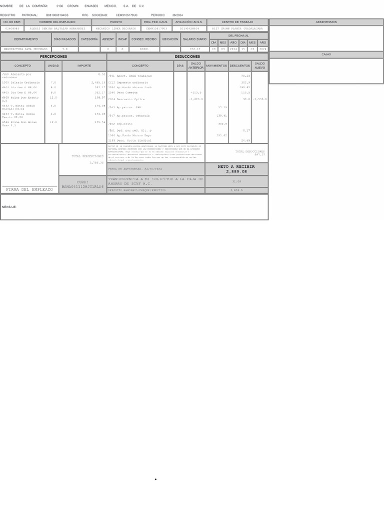 Recibo Electrónico | PDF