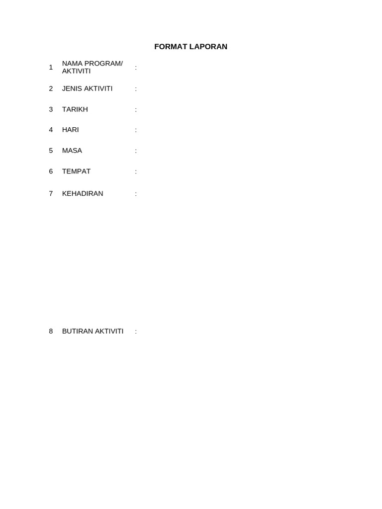 Format Laporan | PDF