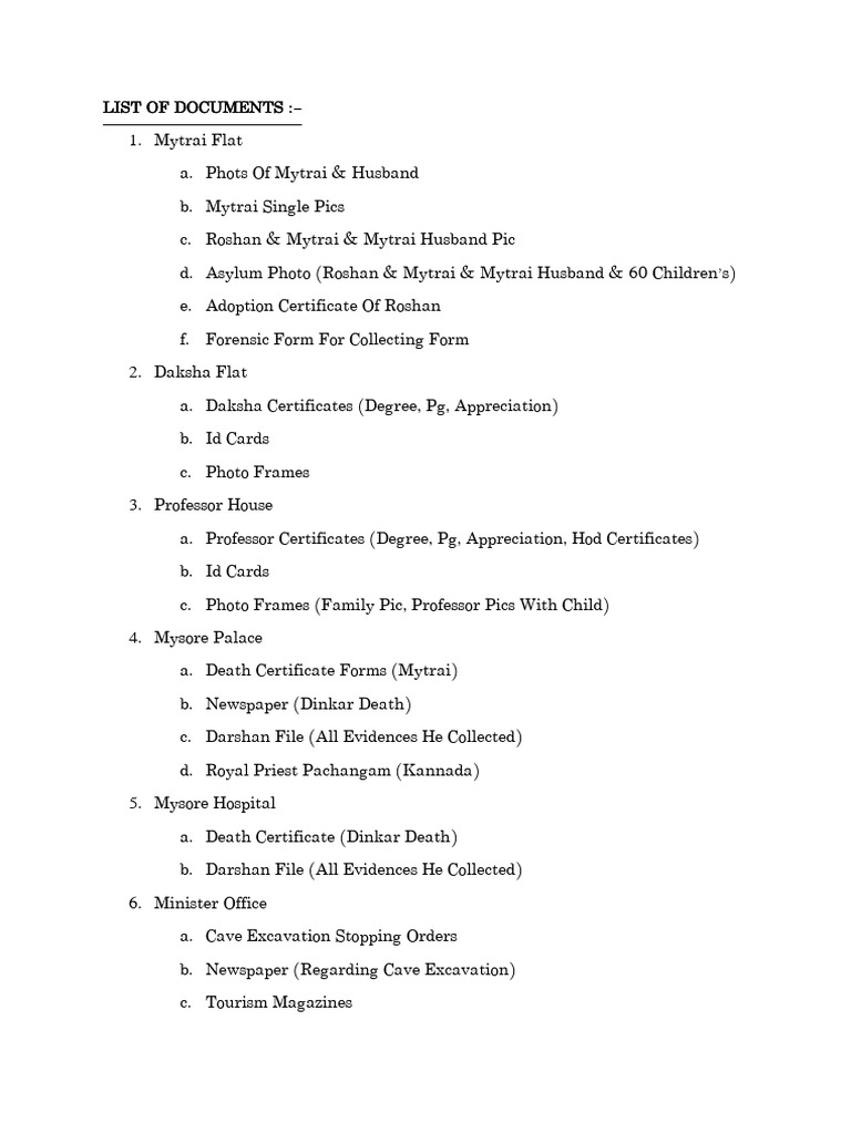 List of All Documents of NC 24 | PDF